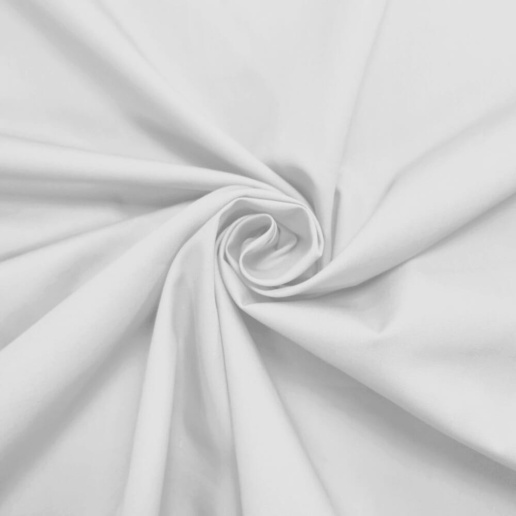 Rose and Hubble 100% Plain Cotton Poplin Fabric- WHITE