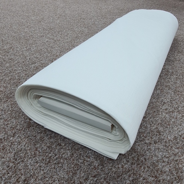 White Luxury Cotton Canvas, Fabric for Tableclothes, Canvas for painting on