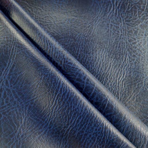 Navy Blue Distressed Leatherette Fabric, Distressed Leatherette Fabric ...
