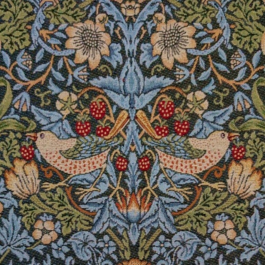 William Morris Strawberry Thief Navy Fabric by the metre, William ...