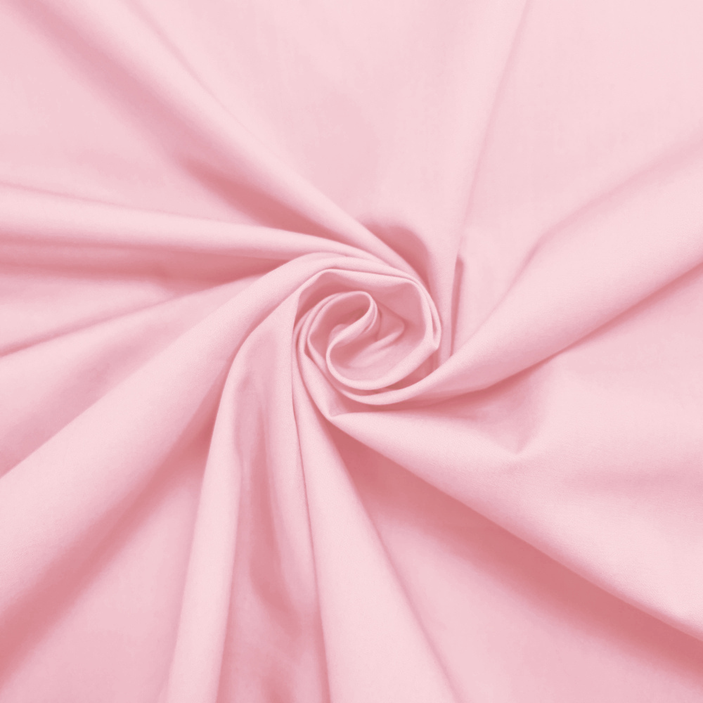 Rose and Hubble 100% Plain Cotton Poplin Fabric - LIGHT PINK
