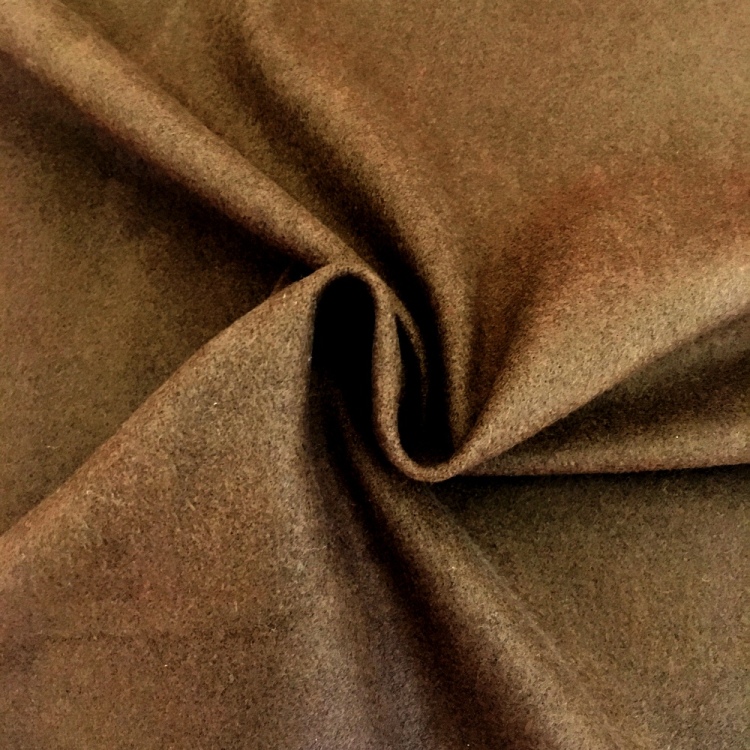 Brown Melton Wool Fabric