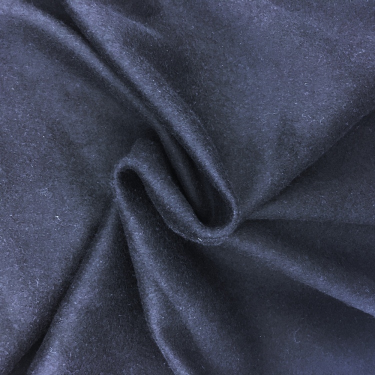 Navy Melton Wool Fabric