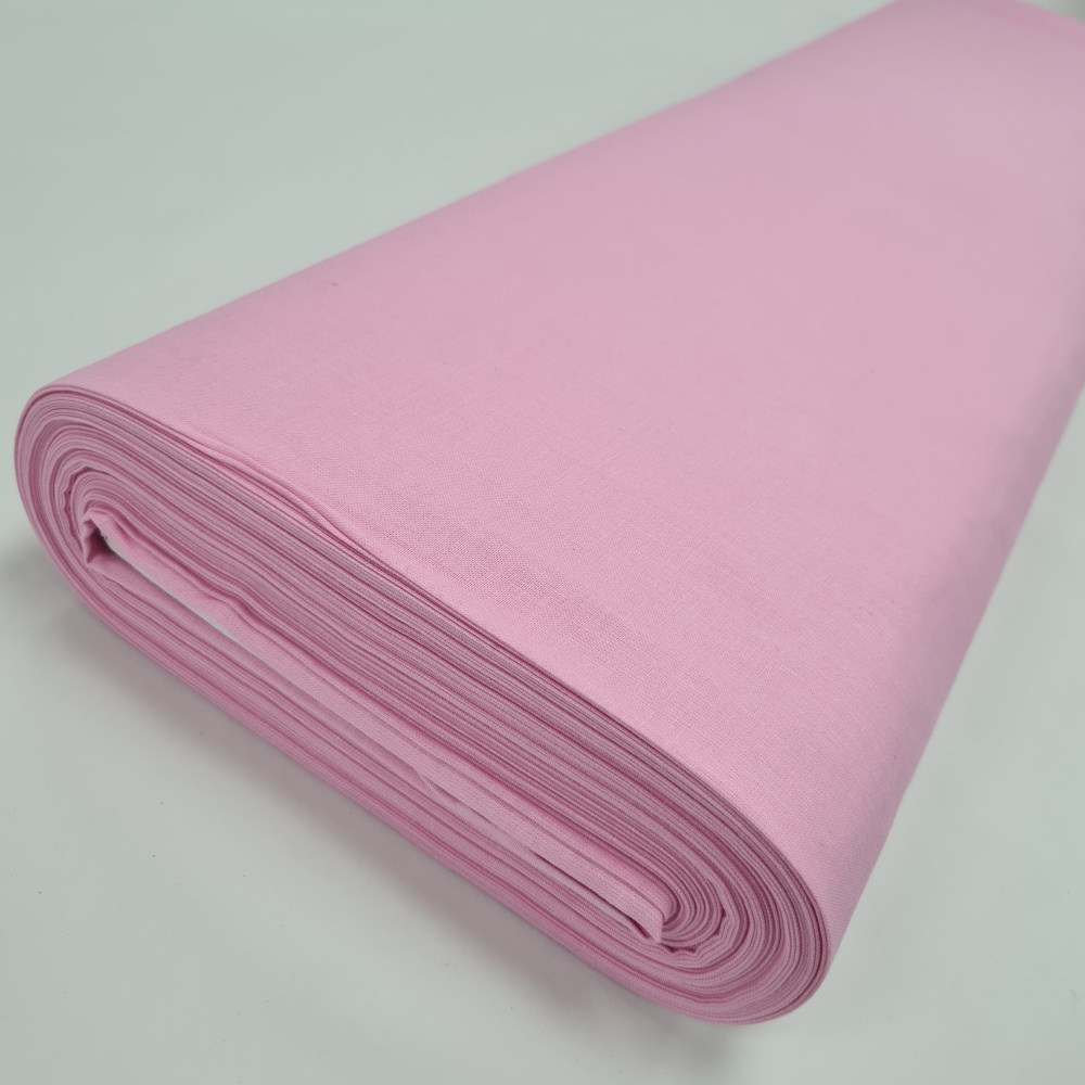 25 Metres of 100% Cotton Fabric Baby Pink Fabric