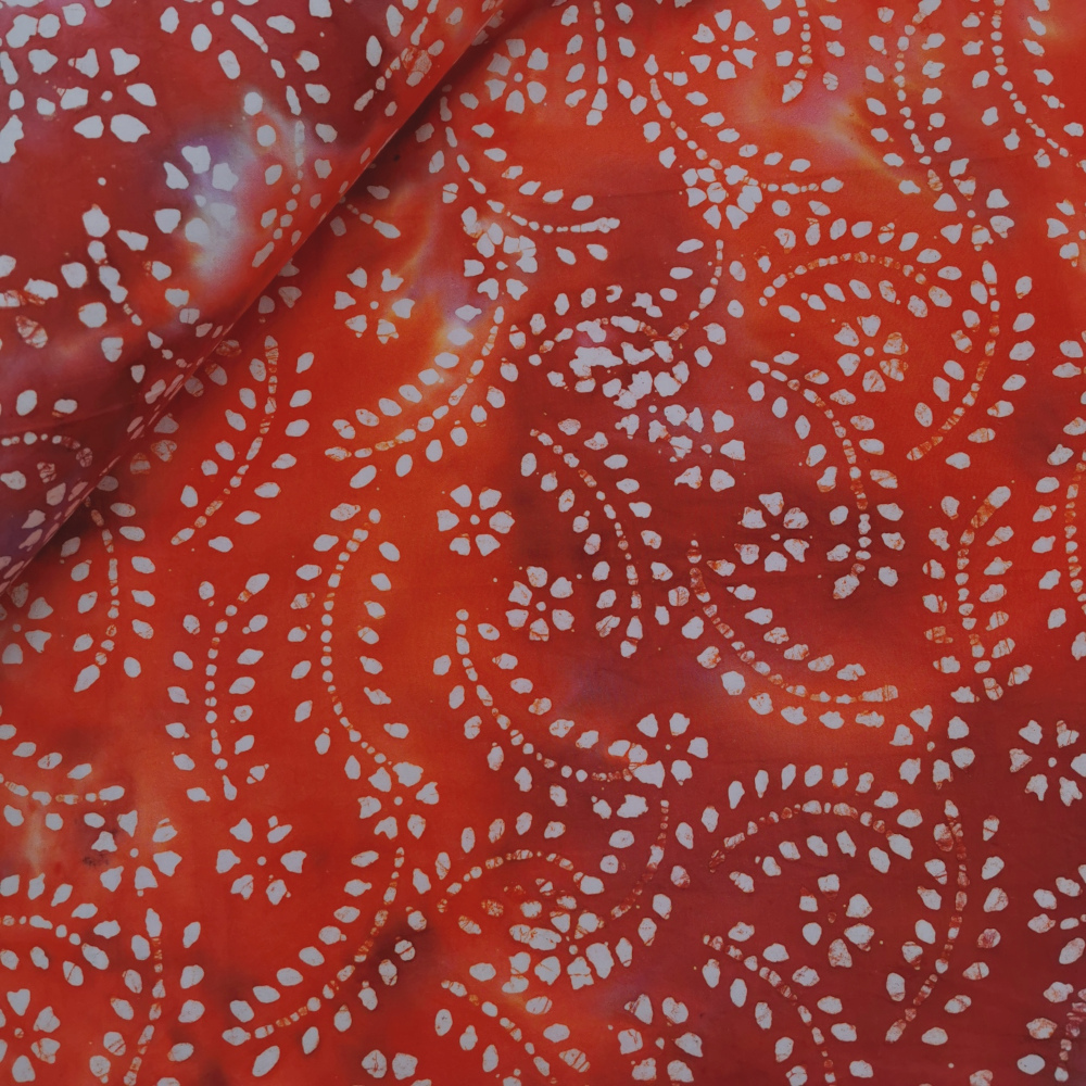 Batik 100% Cotton Fabric - Barbados Red, 100% Cotton Batik, Indian ...