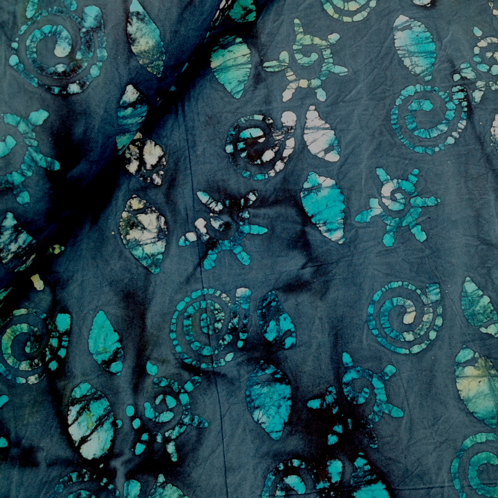 Batik 100% Cotton Fabric - Beach Comber Blue, 100% Cotton Batik, Indian ...