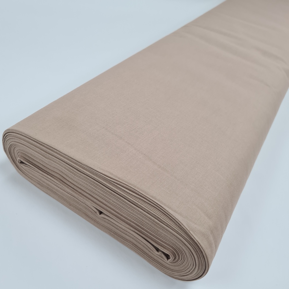 25 Metres of 100% Cotton Fabric Beige Fabric