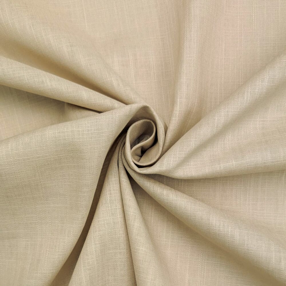 Beige Linen Cotton Spandex Fabric by the metre|25% Linen 70% Cotton 5% ...