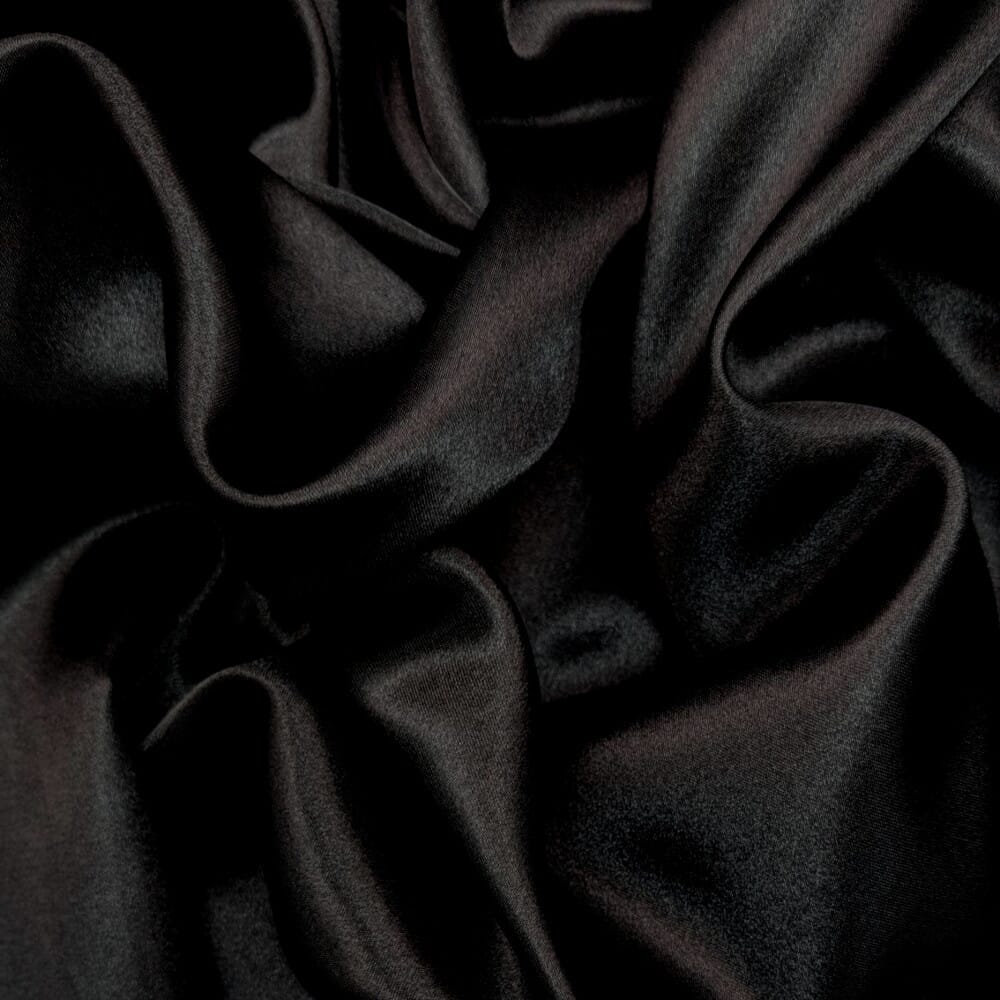 Black Polyester Satin | 20 Metre Roll