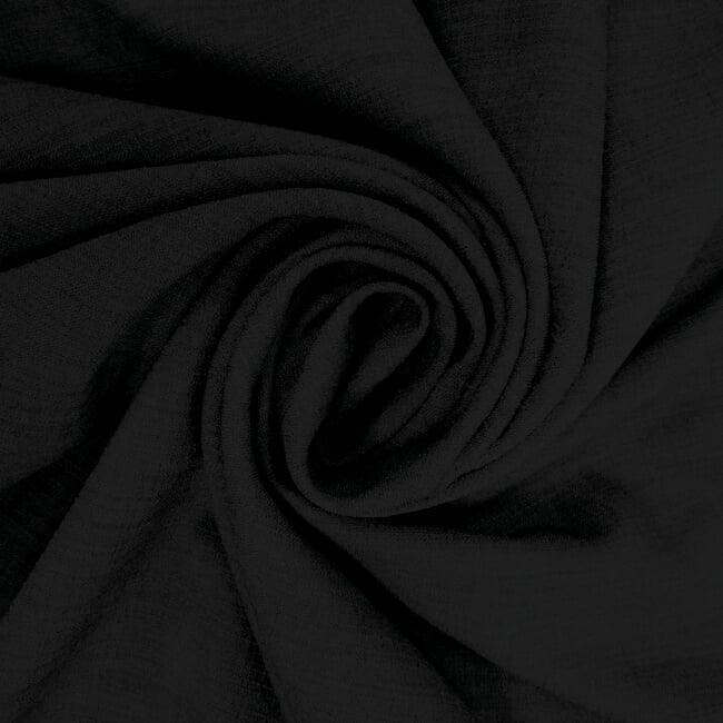 Slub Viscose - BLACK|Viscose Elastane Fabric|Slub Viscose Fabric Online