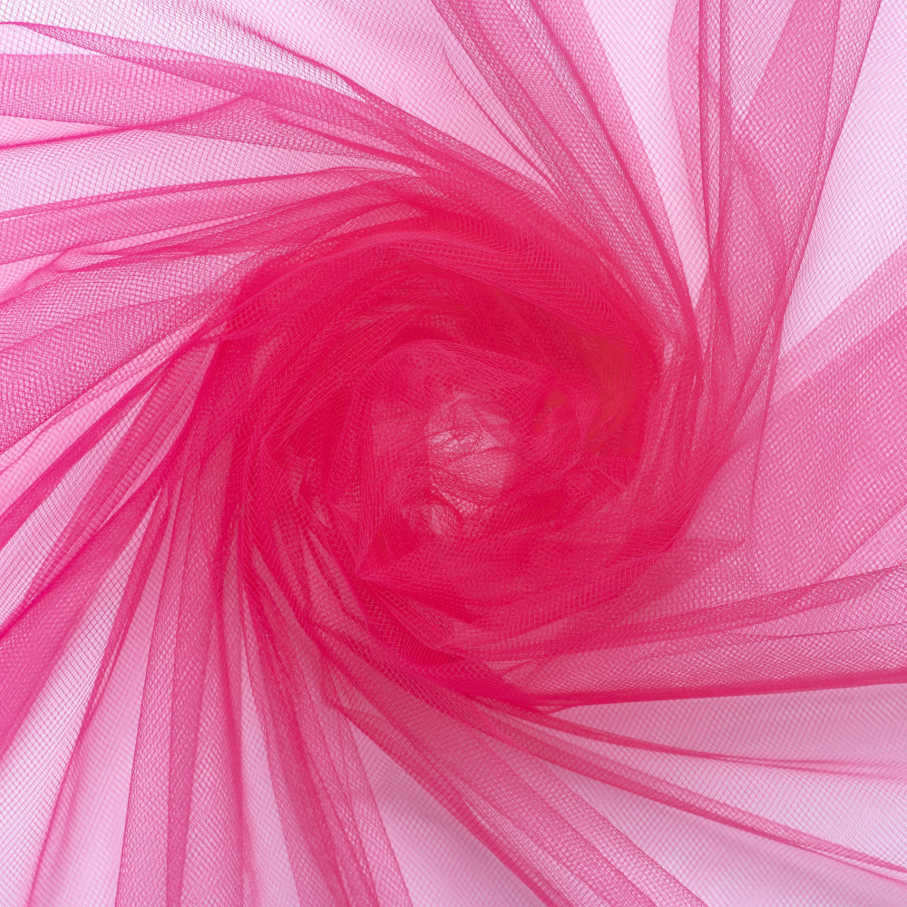 Cerise Soft Bridal Tulle, Soft Bridal Veiling, Wide Tulle Fabric