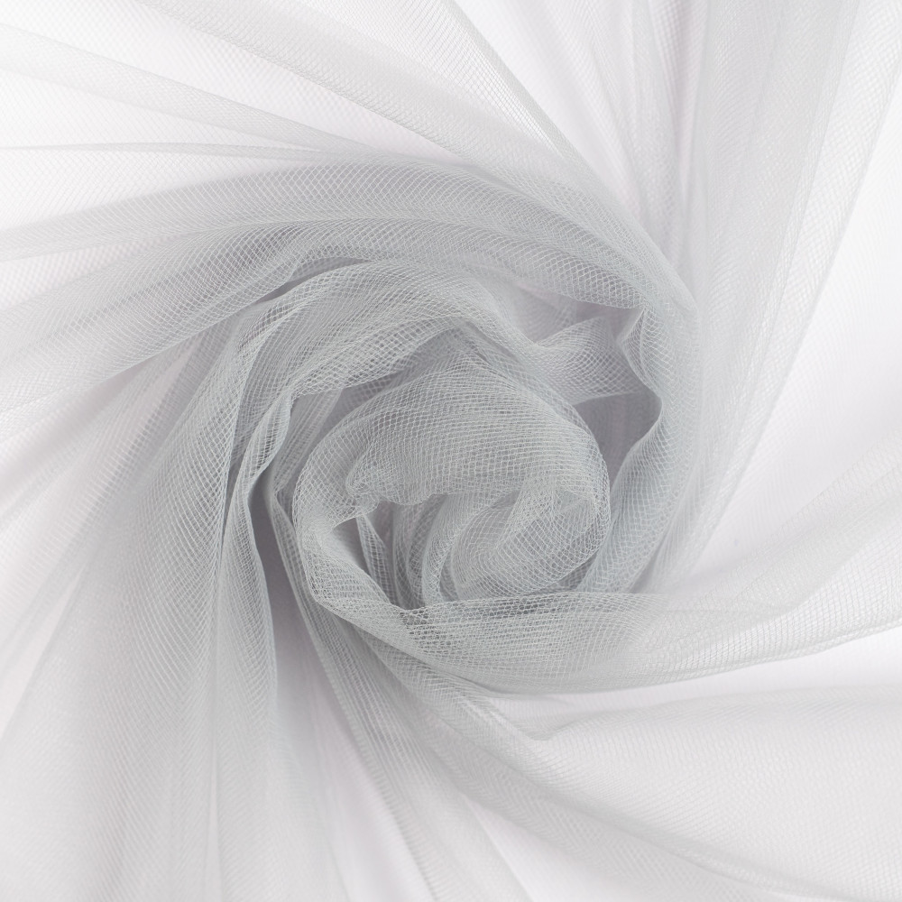 Silver Grey Soft Bridal Tulle, Soft Bridal Veiling, Wide Tulle Fabric