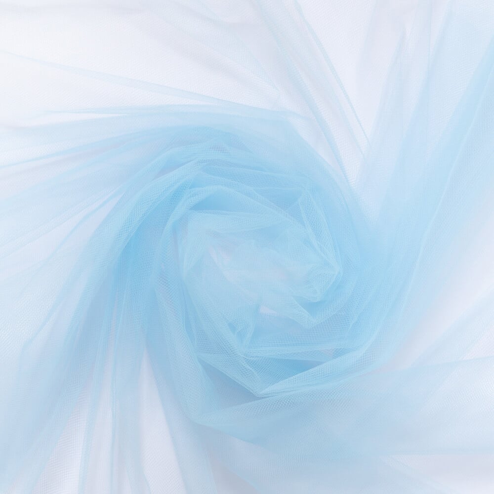 Sky Blue Soft Bridal Tulle, Soft Bridal Veiling, Wide Tulle Fabric