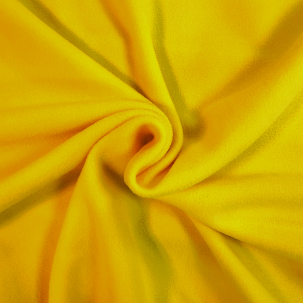 Plain Anti Pill Polar Fleece Fabric CANARY YELLOW