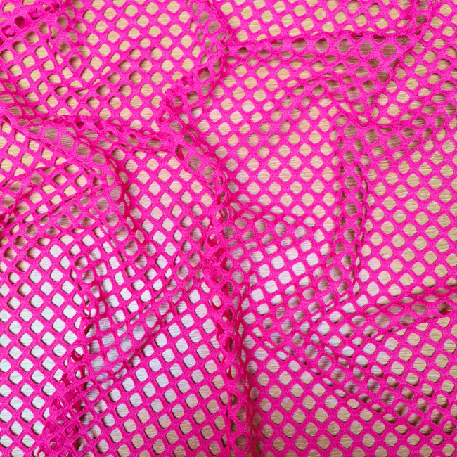 Diamond Fishnet Fabric by the metre - CERISE