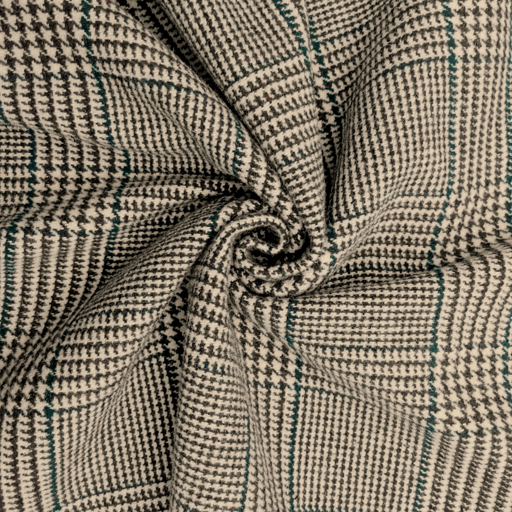 Checked Wool Blend - LEEDS, Wool Mix Fabric Online, Wool Fabric for ...