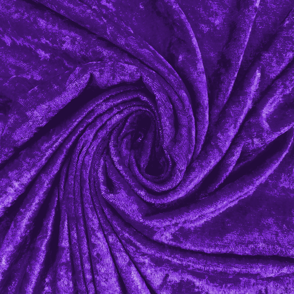 Purple Crushed Velvet Fabric by the metre|Crushed Velour Fabric by the ...