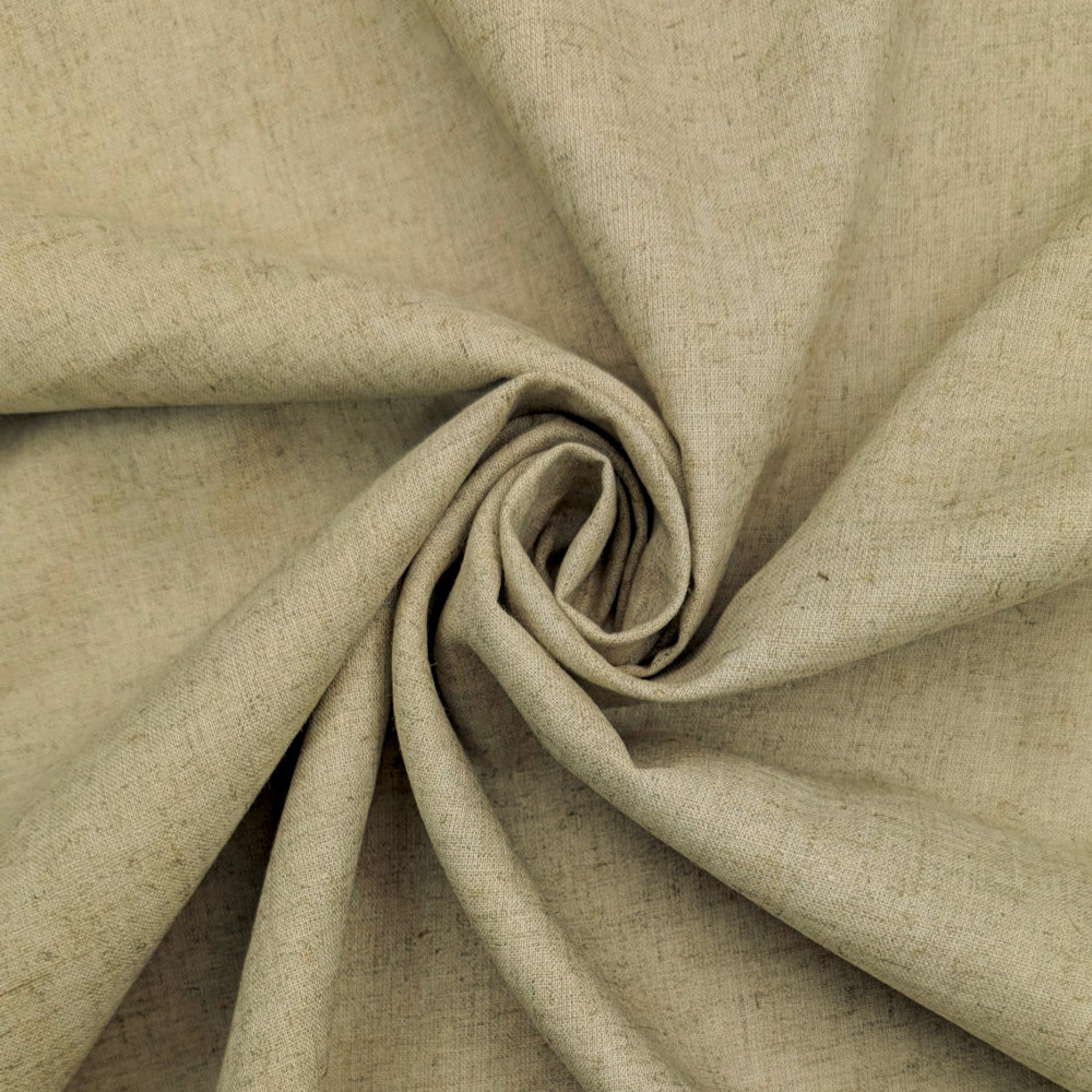 Dark Naturale Bamboo Linen Fabric by the metre|45% Linen 55% Bamboo