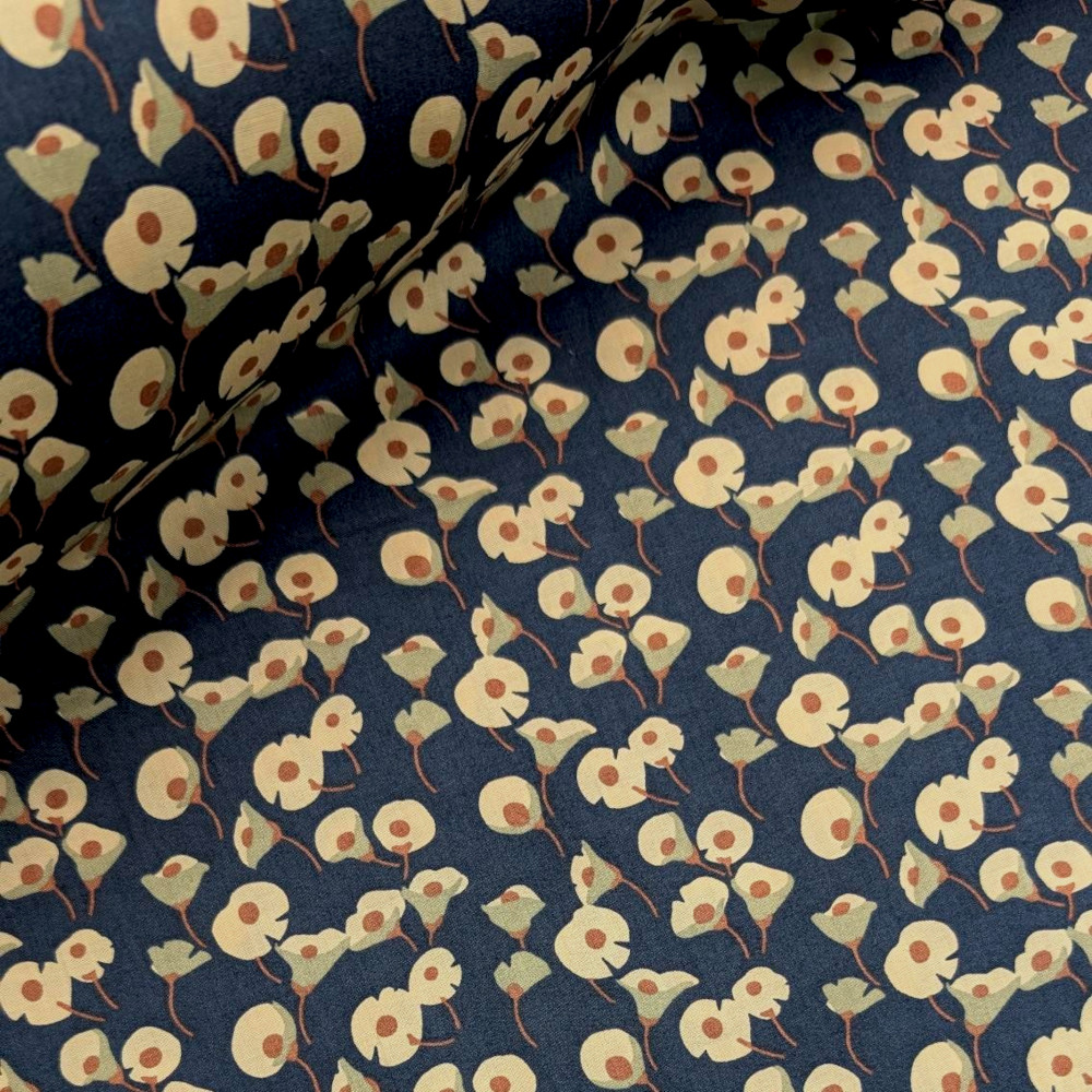 Pima 100% Lawn Peter Horton fabric online - Design 6 Navy