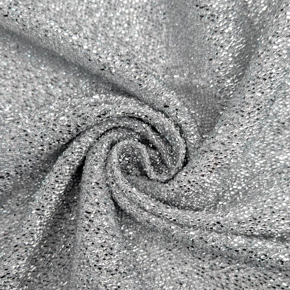 Sliver Glitter Cloth Fabric by the metre