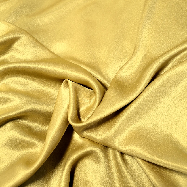 100% Polyester Crepe backed Satin Gold