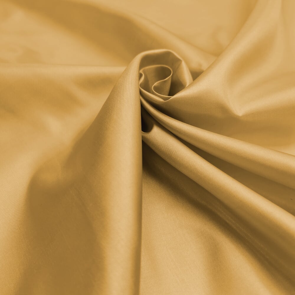 50 Metre roll of Gold Habitue. Cheap Yellow fabric for draping, Silky ...
