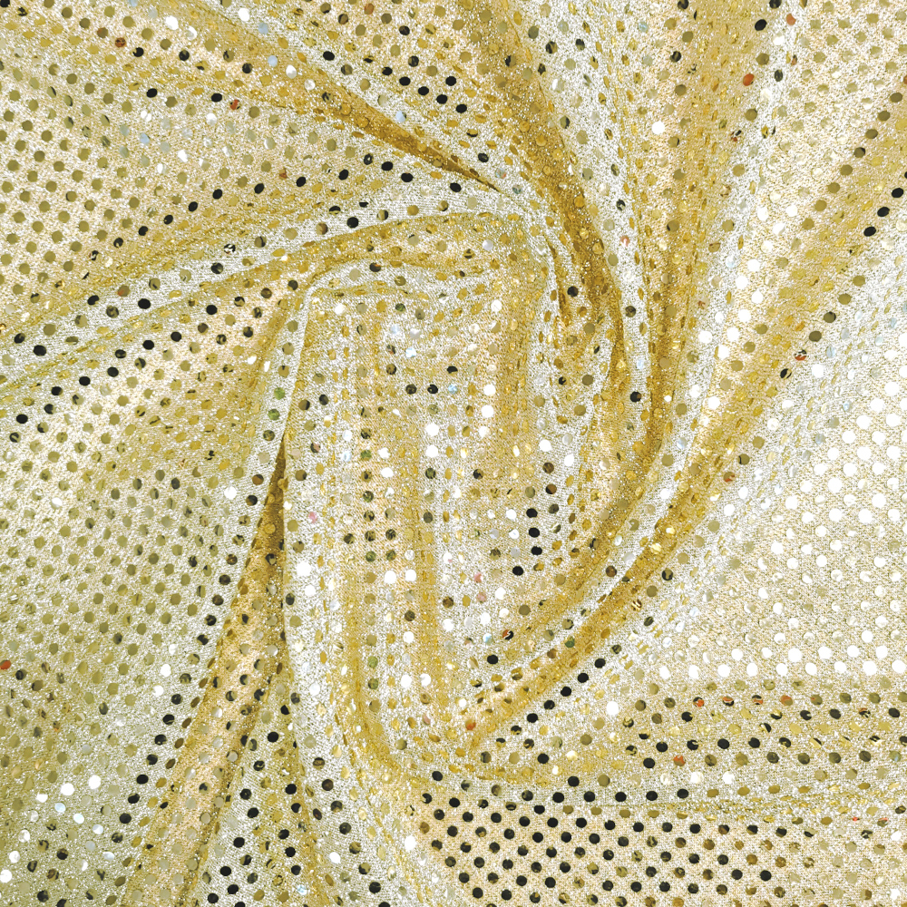 Gold 3mm Sequin Fabric