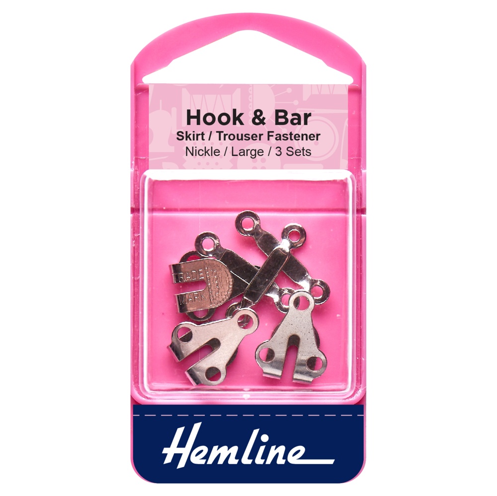Hook and Bar: Large: Black: Pack of 3