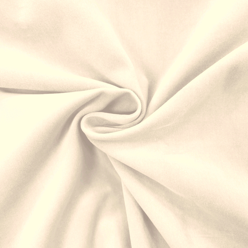 100% Cotton Velvet Ivory fabric by the metre