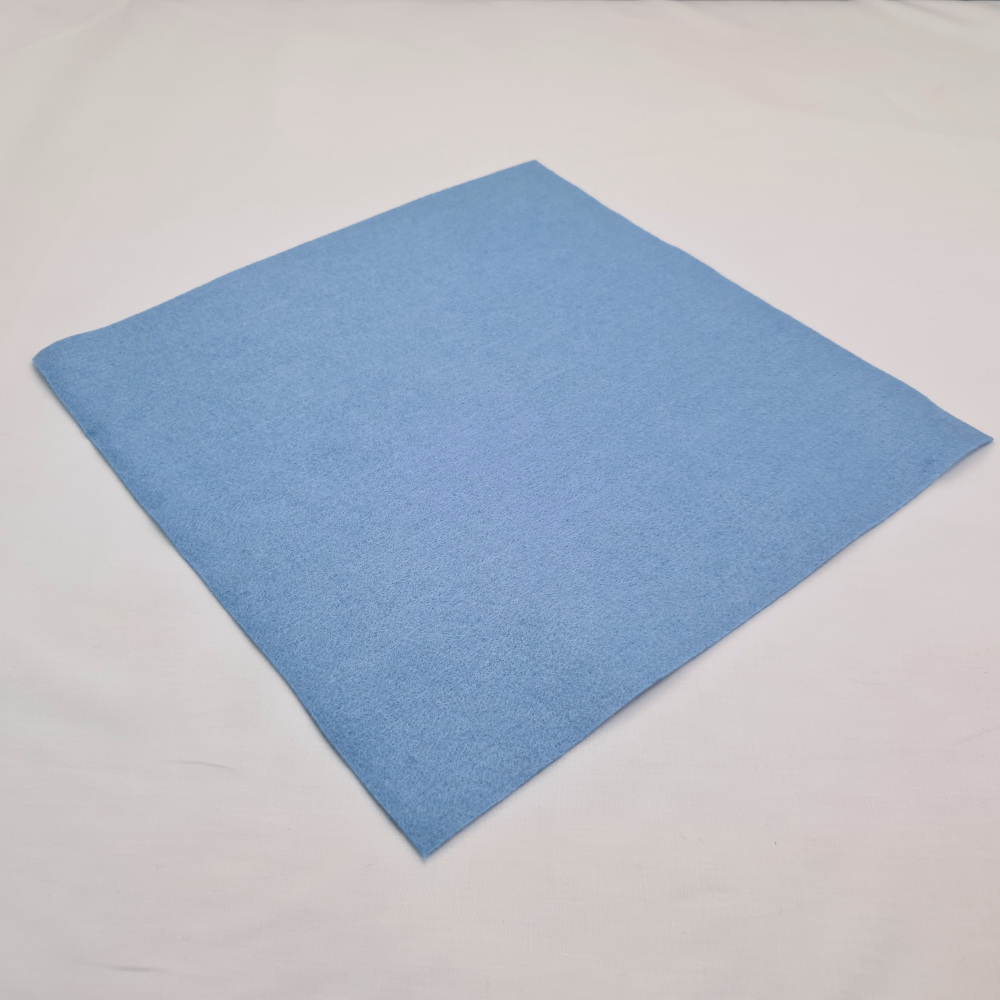 Light Blue Felt 12"x12" Square|30% Wool 70% Viscose