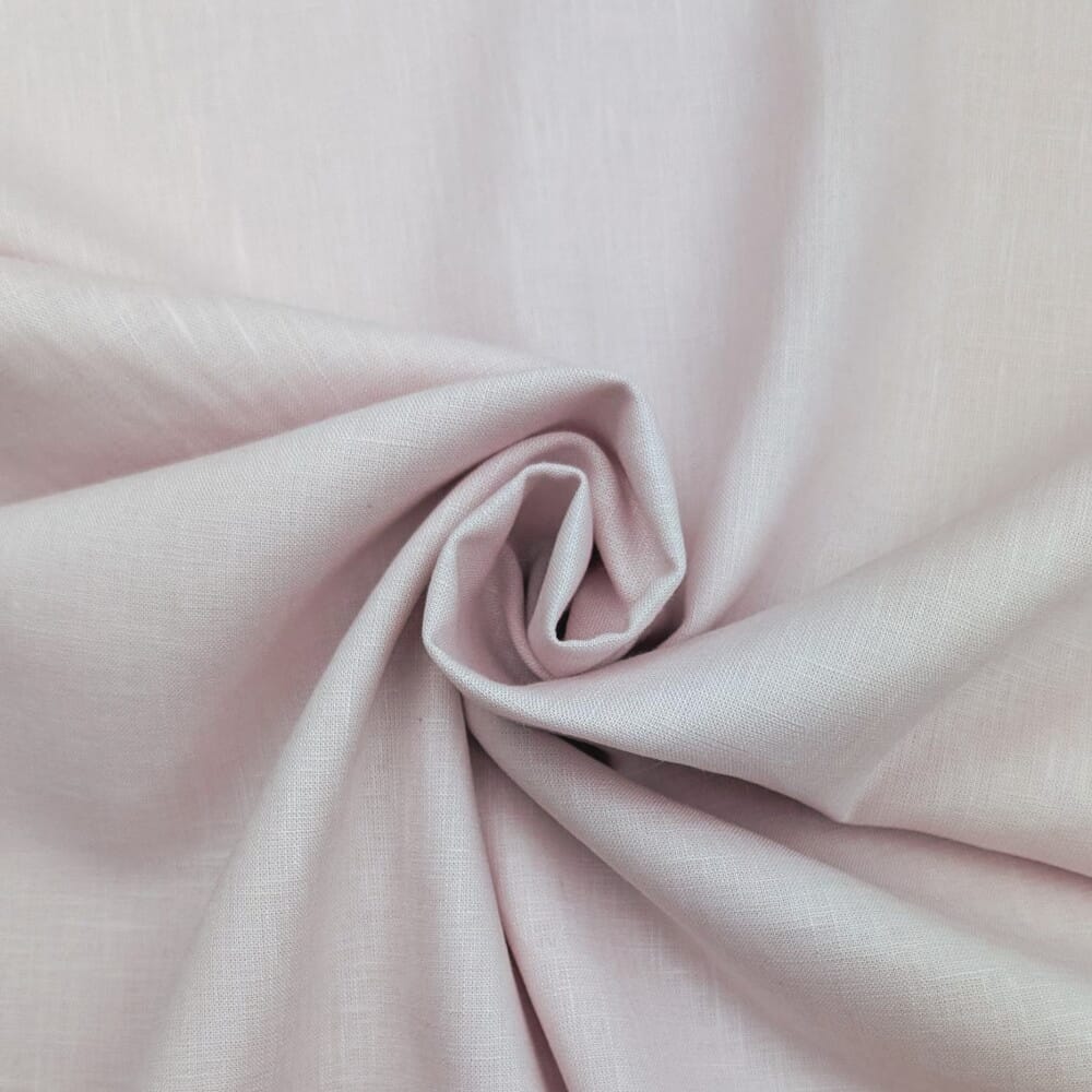 Light Pink Bamboo Linen Fabric by the metre|45% Linen 55% Bamboo