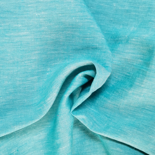 Ramie Linen Fabric by the metre LIGHT TURQUOISE