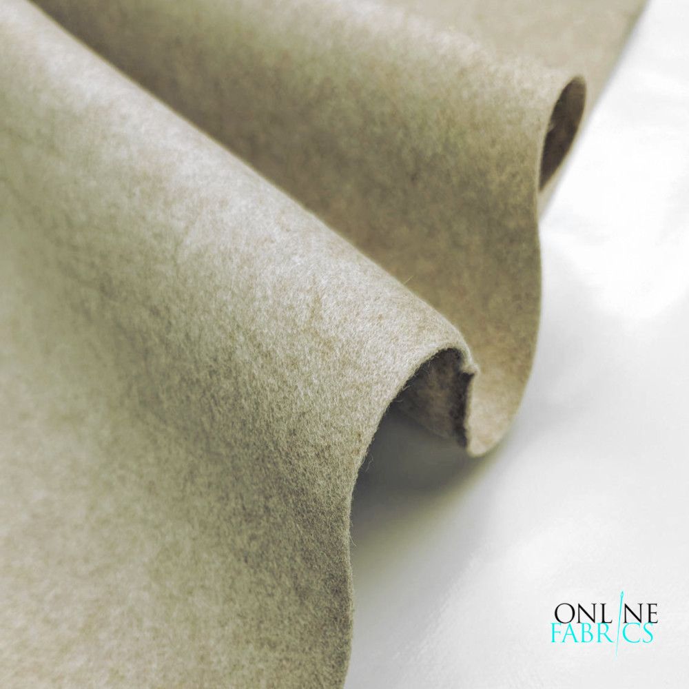 Marl Fawn Wool Felt by the metre|30% Wool 70% Viscose