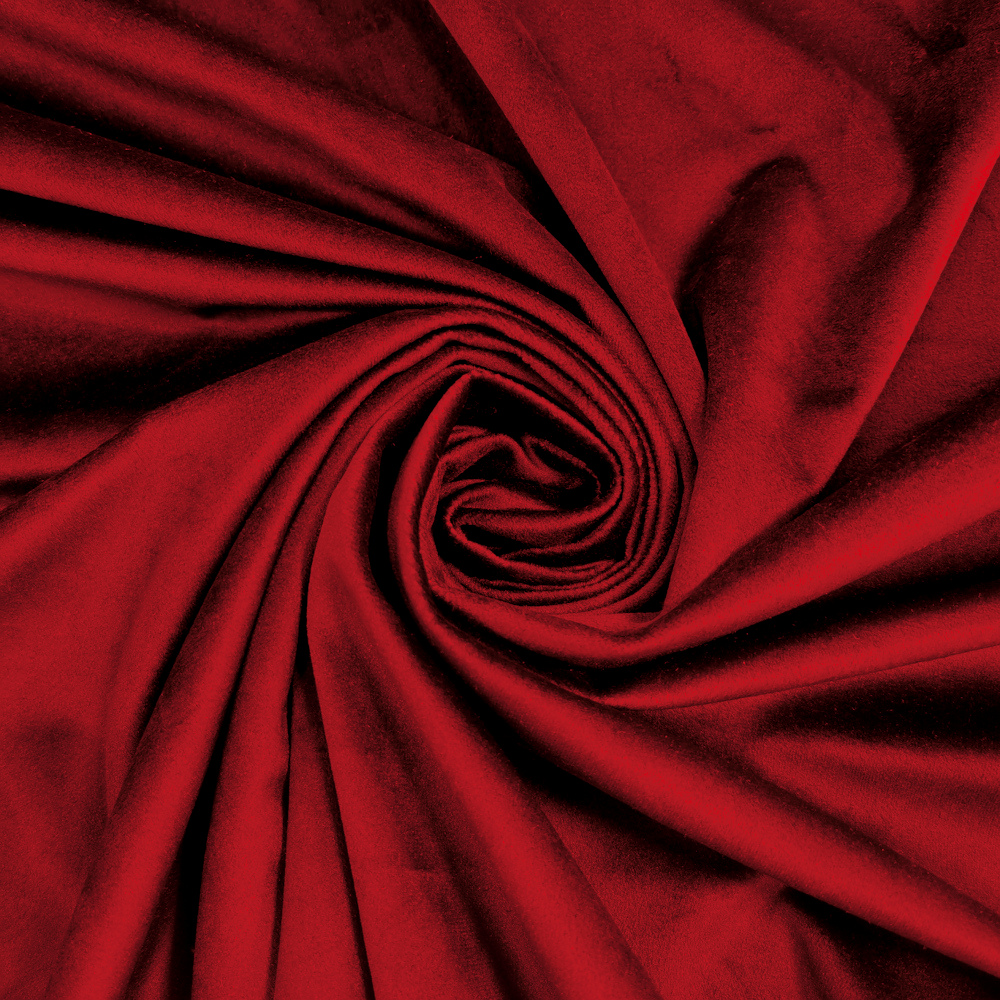 Maroon Luxe Velvet Fabric, Maroon Upholstery Velvet Fabric