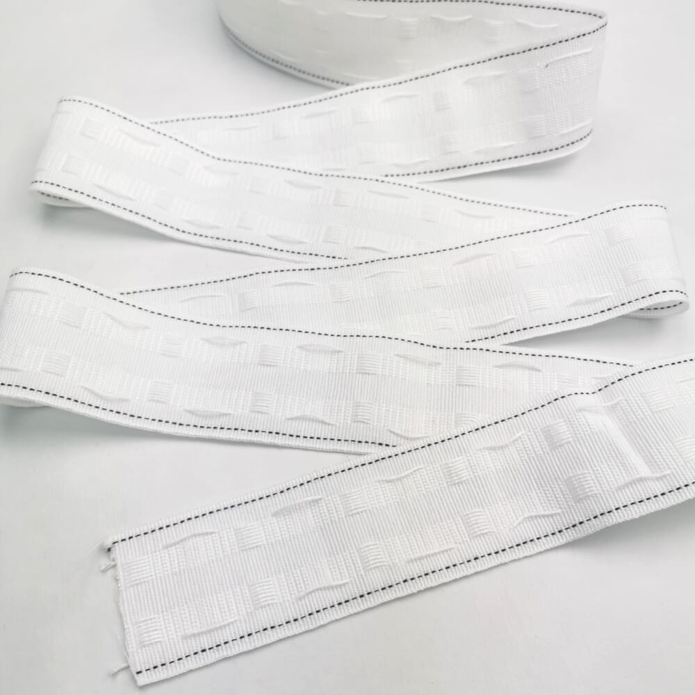 White 2" Curtain Rufflette Tape by the metre