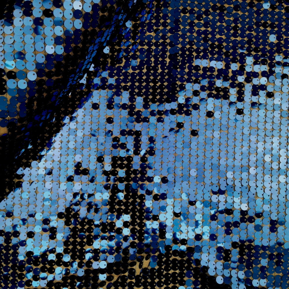 Large Sequin Fabric by the metre - Navy