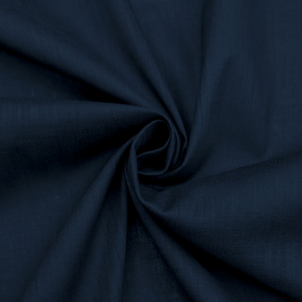 Navy Linen Cotton Spandex Fabric by the metre|25% Linen 70% Cotton 5% ...