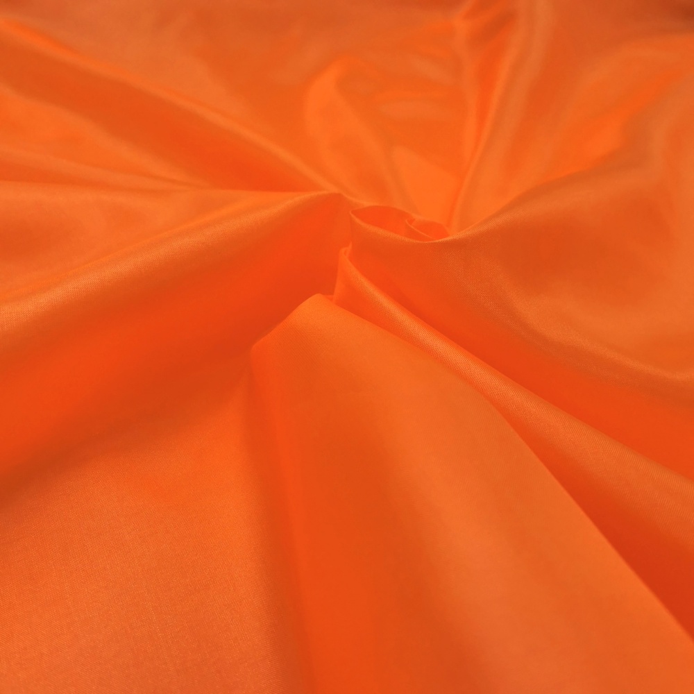 50 Metre roll of Orange Habitue. Cheap Yellow fabric for draping, Silky ...