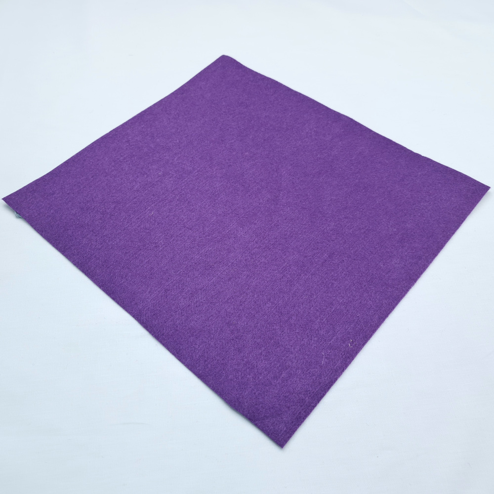 Purple Felt 12"x12" Square|30% Wool 70% Viscose