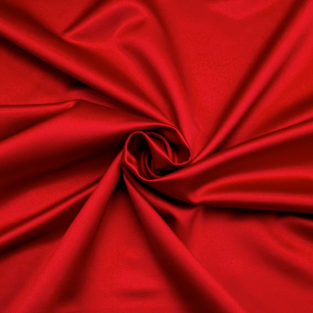 Red Bridal Duchess Satin Fabric by the metre