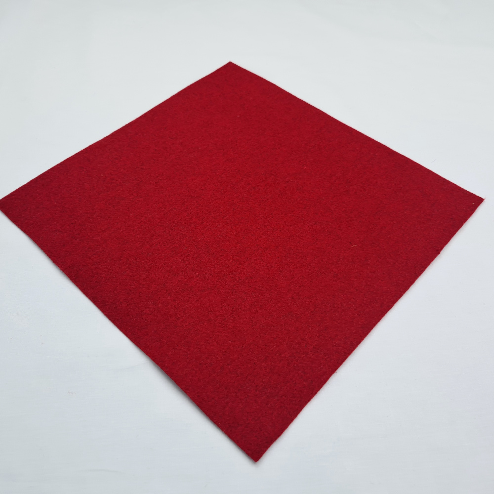 Marl Red Felt 12"x12" Square|30% Wool 70% Viscose