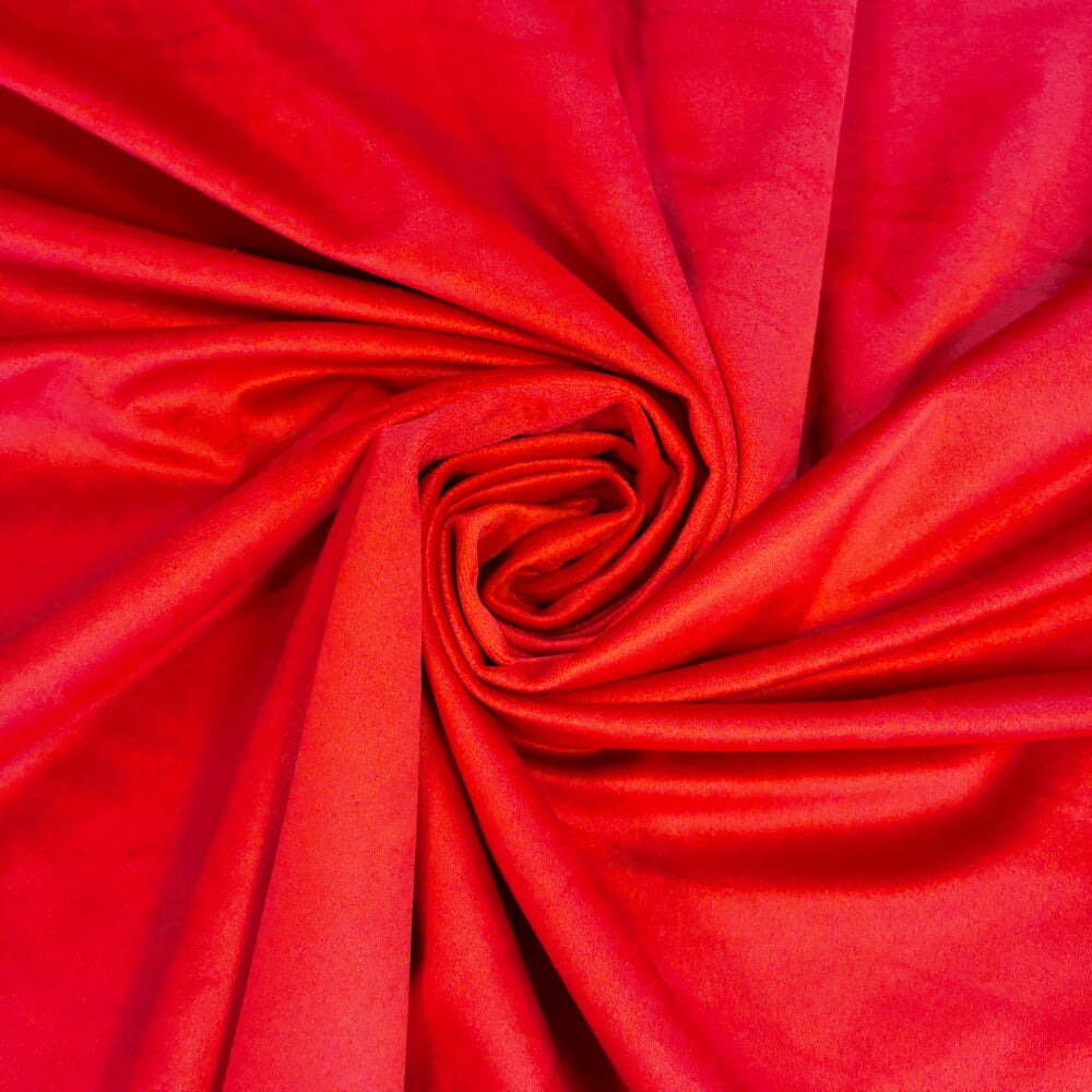 Red Luxe Velvet Fabric, Red Upholstery Velvet Fabric