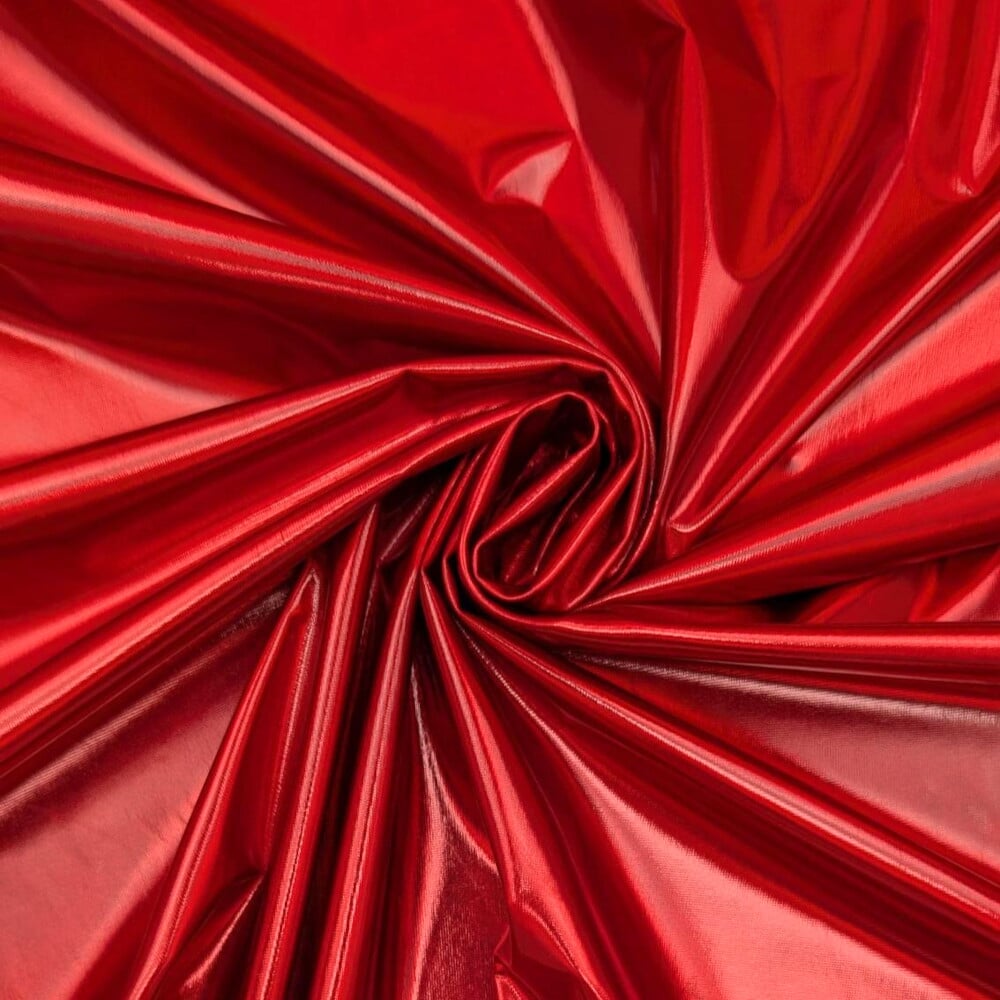 Red Two Tone Holographic foil fabric
