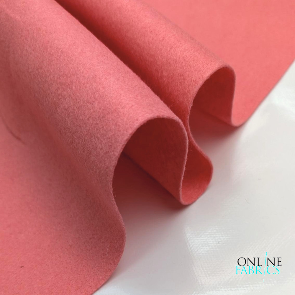 Rose Wool Felt by the metre|30% Wool 70% Viscose