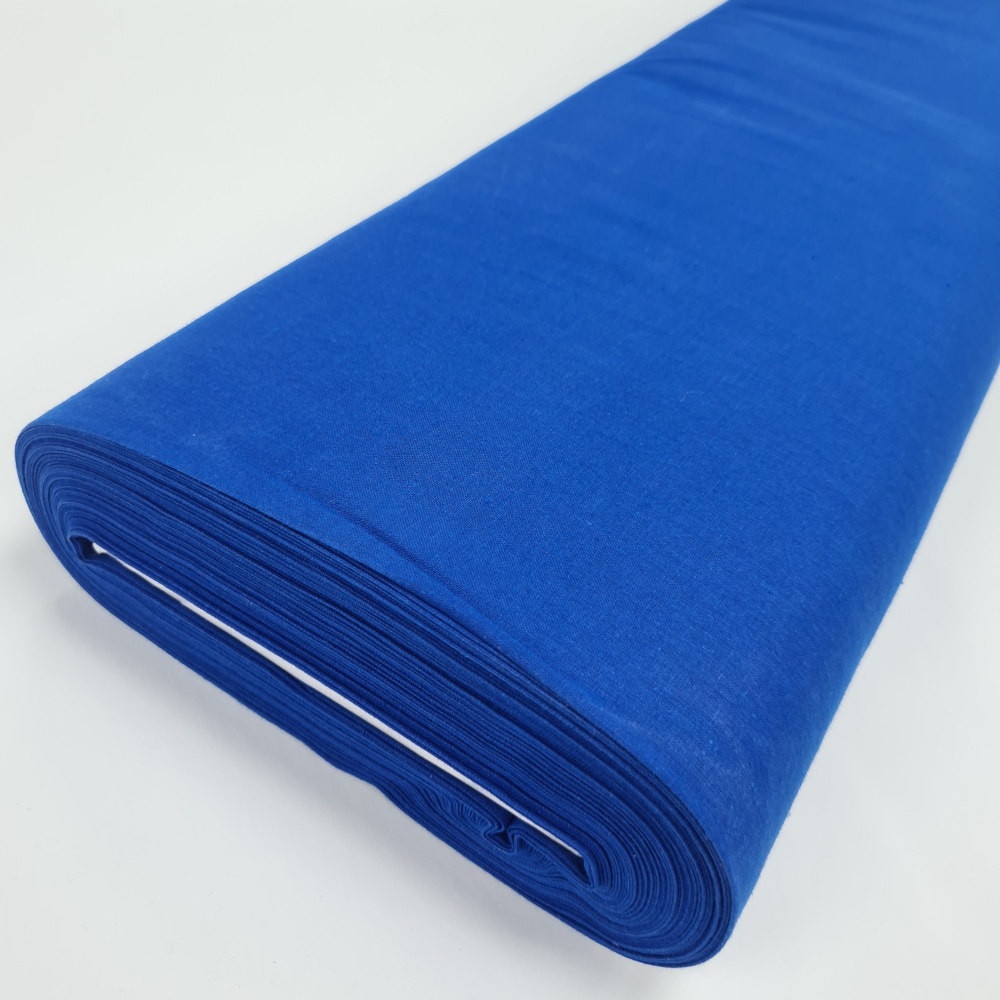 25 Metres of 100% Cotton Fabric Royal Blue Fabric