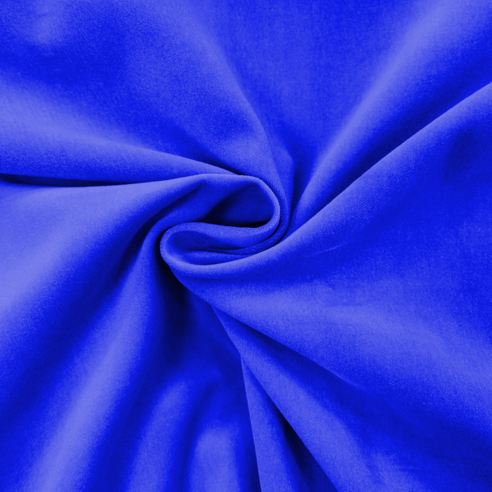 100% Cotton Velvet Royal Blue fabric by the metre