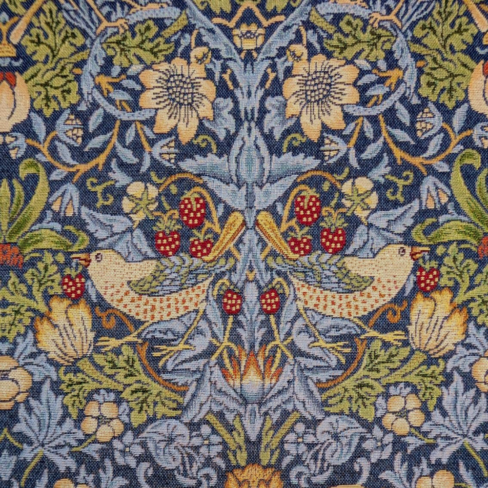 William Morris Strawberry Thief Navy Fabric by the metre, William ...