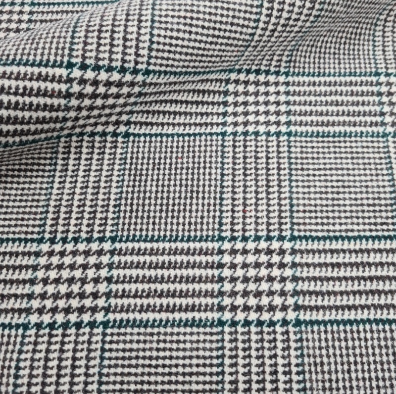 Checked Wool Blend - LEEDS, Wool Mix Fabric Online, Wool Fabric for ...