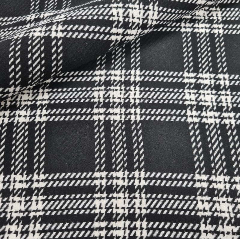 Checked Wool Blend - LISMORE, Wool Mix Fabric Online, Wool Fabric for ...