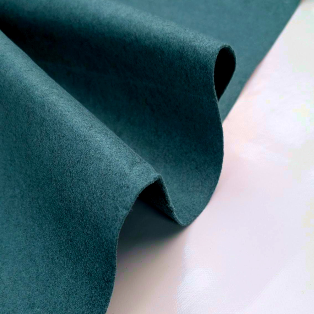 Teal Wool Felt by the metre|30% Wool 70% Viscose